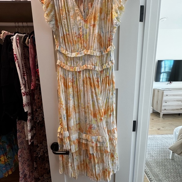 Current Air | Dresses | Current Air Gold And White Tiered Sundress For ...